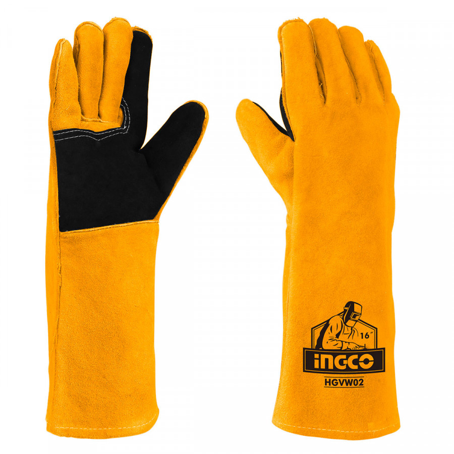 Γάντια Δερμάτινα Ηλεκτροσυγκόλλησης 40cm XL Ingco (HGVW02)
