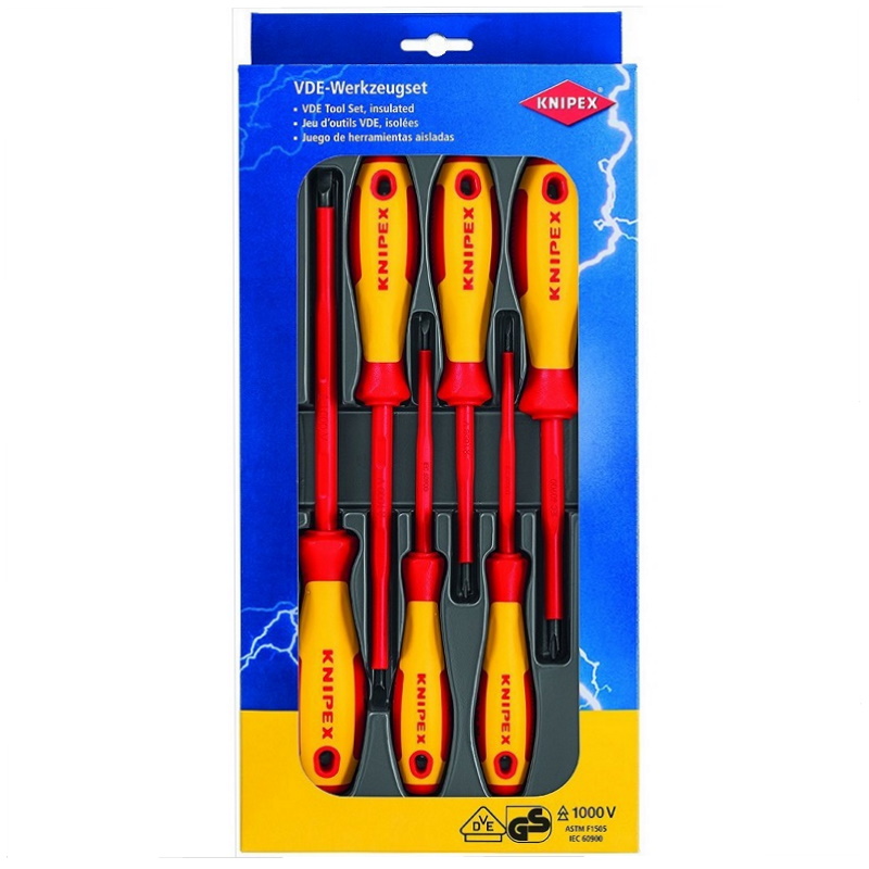 Σετ 6 Κατσαβίδια 1000V Ίσια & Phillips Knipex 00 20 12 V02