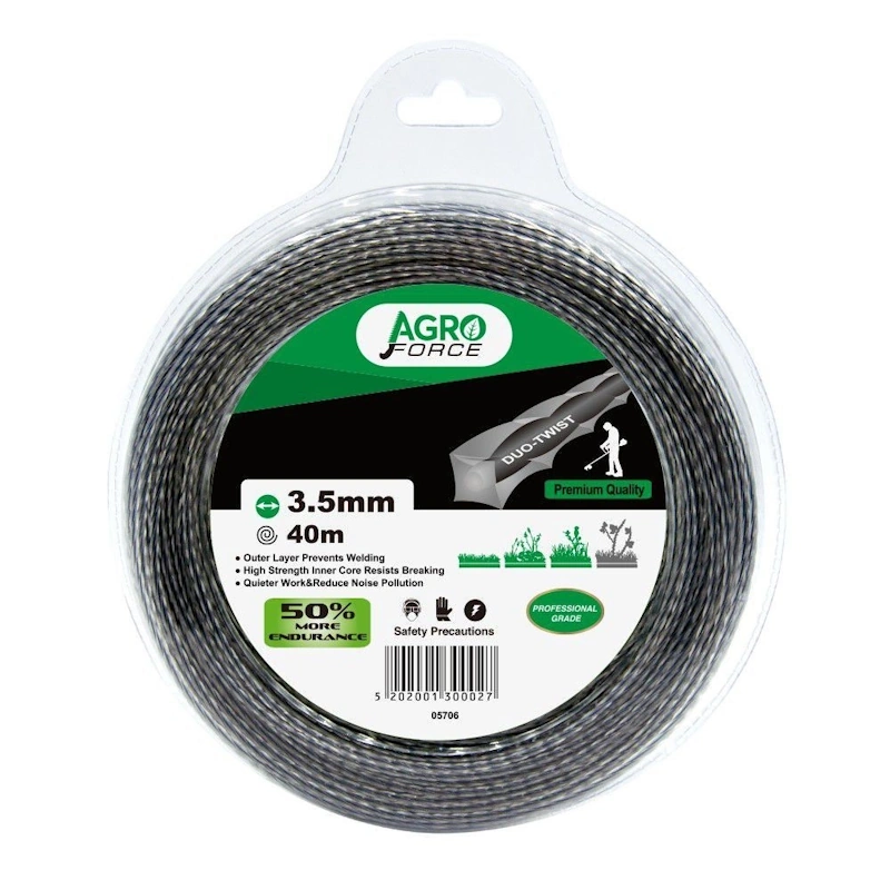 Μεσινέζα Τετράγωνη Στριφτή 3.5mm-40m Agroforce (05706)